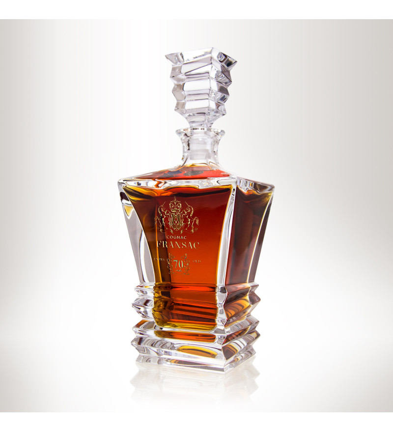 Cognac Fransac "hors d'âge", en carafe cristal et coffret bois